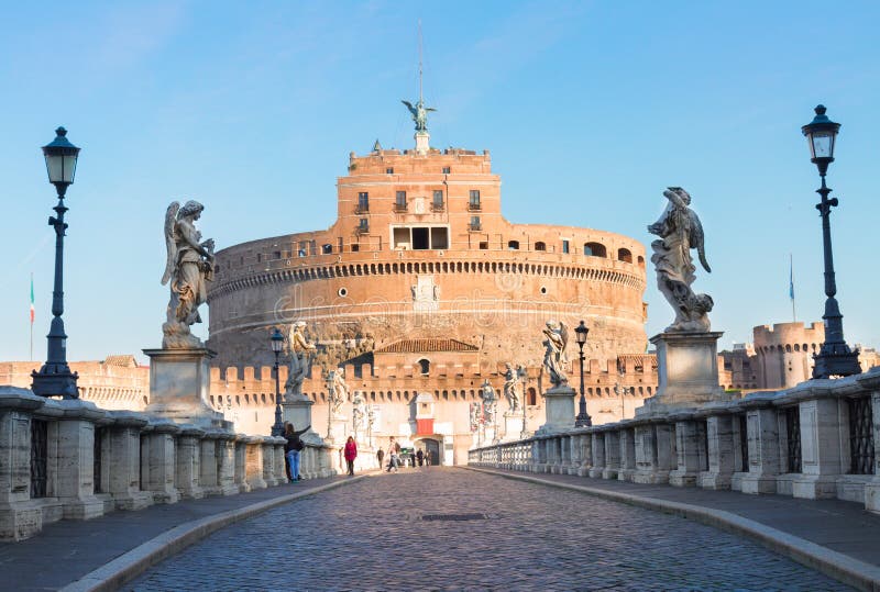 Castle St. Angelo, Rome, Italy Editorial Photography - Image of angel ...