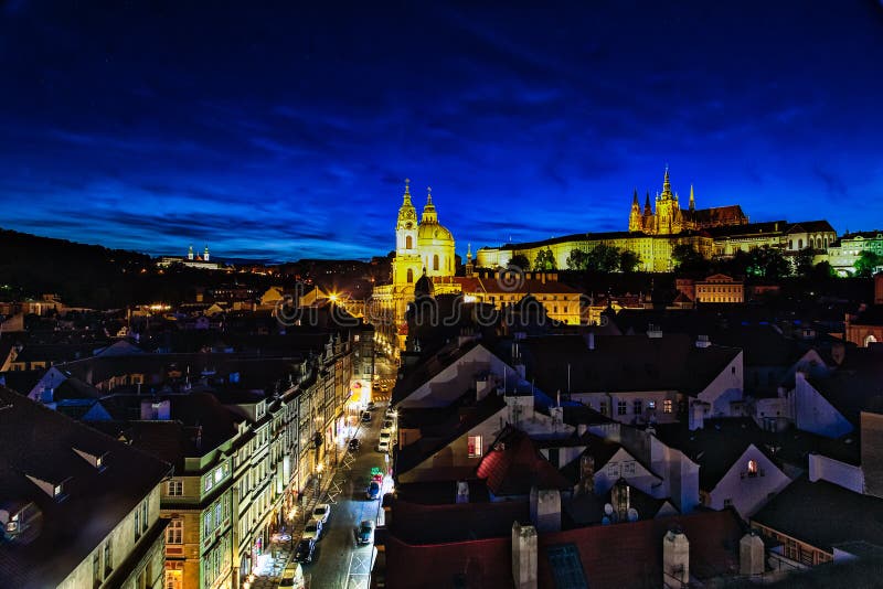 Castle and St. Nicholas Church Stock Image - Image of holidays, castle ...