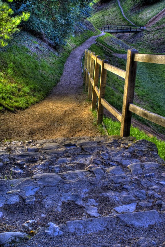 Castle steps stock photo. Image of stone, castle, fence - 7865202