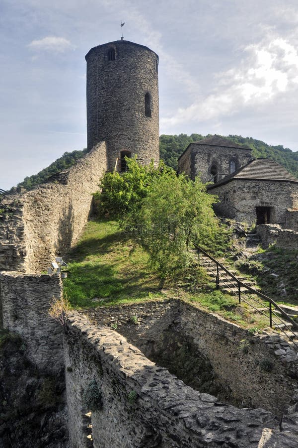 Castle Strekov stock photo. Image of usti, clouds, loom - 31185320