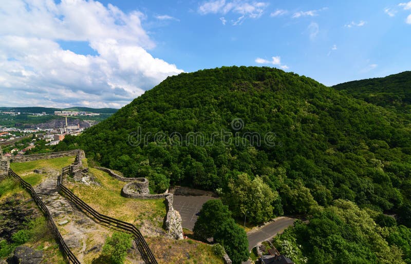 Castle Strekov in Valley of River Labe Stock Photo - Image of view ...