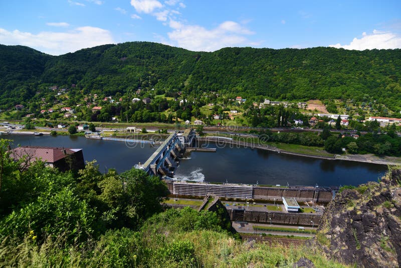 Castle Strekov in Valley of River Labe Stock Image - Image of nord ...
