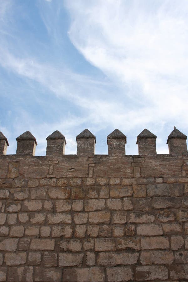 Very old castle wall stock image. Image of wall, blue - 19794557