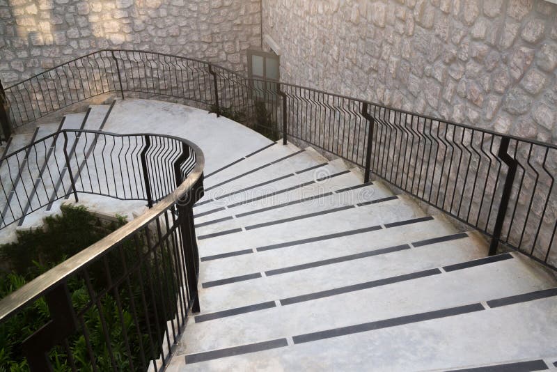 Castle Style Concrete Stairways Handrail Stock Photos - Free & Royalty ...