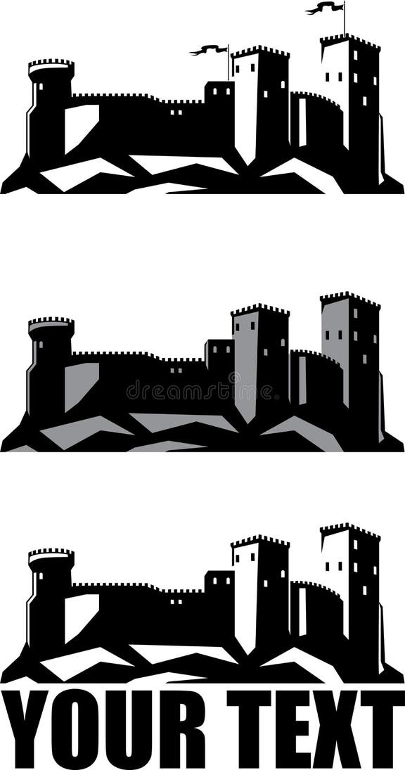 Stylized Castle Silhouette Stock Illustrations – 774 Stylized Castle ...