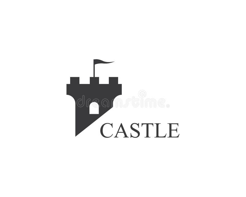 Castle symbol vector icon stock vector. Illustration of white - 171500408