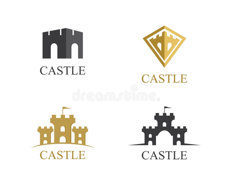 Castle symbol vector icon stock vector. Illustration of fairytale ...