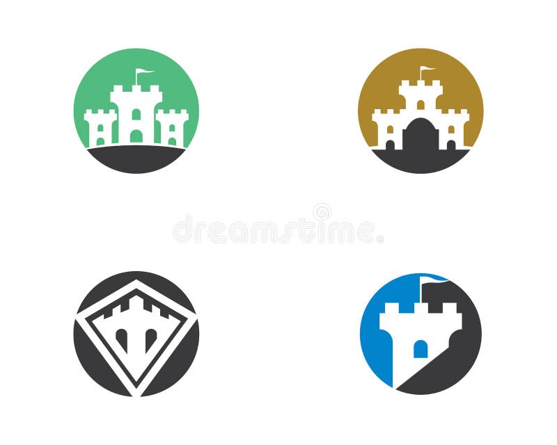 Castle symbol vector icon stock vector. Illustration of retro - 171504055