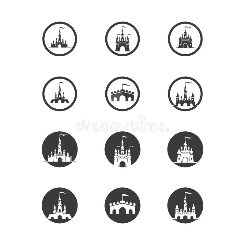 Castle symbol vector icon stock vector. Illustration of tower - 175113576