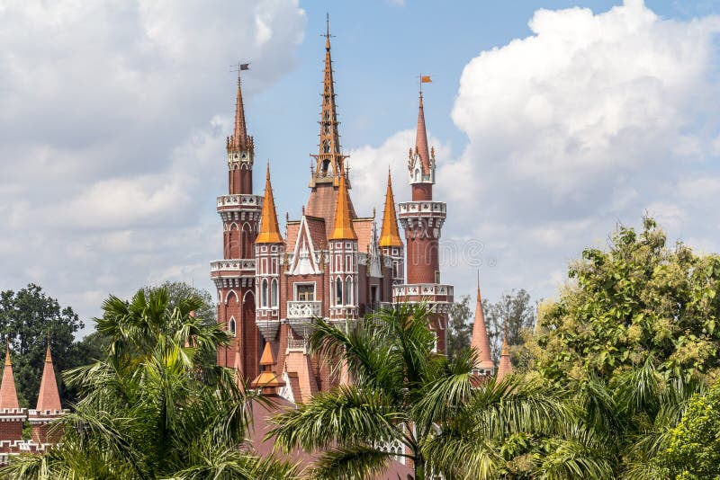 Castle in Taman Mini Park, Indonesia Stock Image - Image of fairy ...
