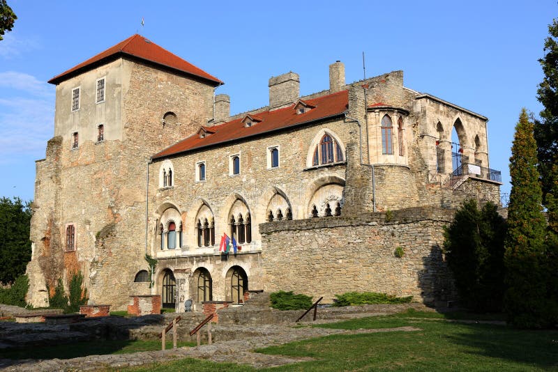 Medieval Castle In Tata, Hungary Stock Photo - Image of fortress ...