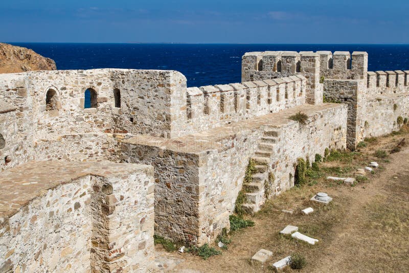 Castle of Tenedos stock photo. Image of historical, tenedos - 63552850