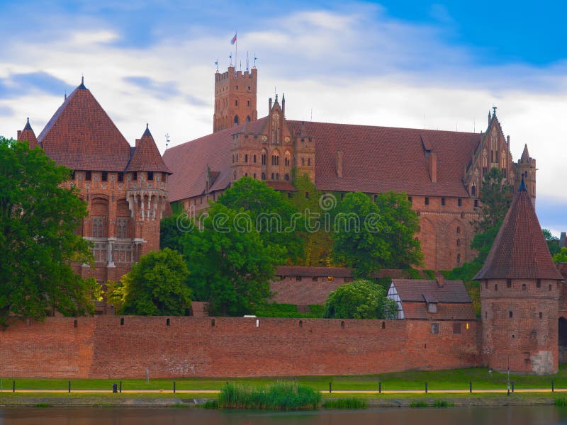 Castle of the Teutonic Knights Order in Malbork, Poland, is the Largest ...