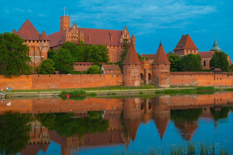 Castle of the Teutonic Knights Order in Malbork, Poland, is the Largest ...