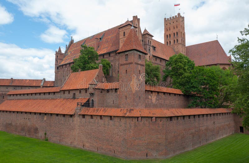 Castle of the Teutonic Knights Order in Malbork, Poland, is Largest ...
