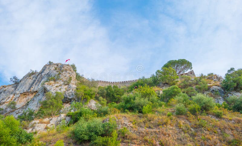 Castle on top of a hill stock photo. Image of wall, castle - 94974850