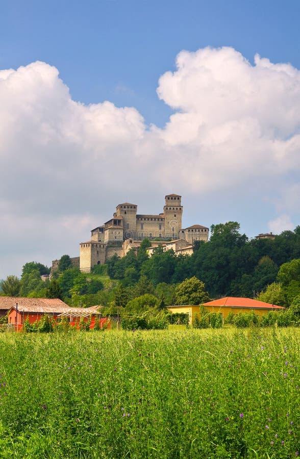 Castle of Torrechiara. Emilia-Romagna. Italy Stock Photo - Image of ...