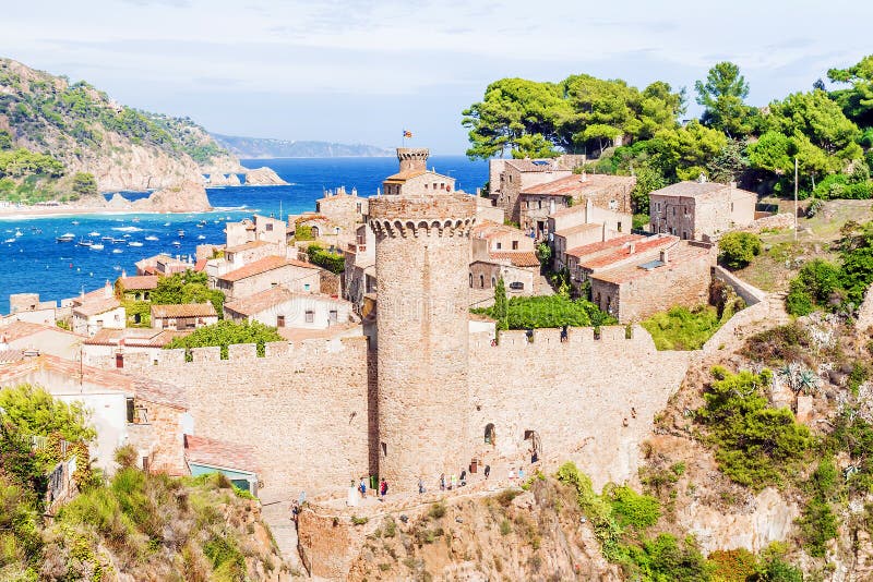 Old Fortress in Tossa De Mar, Spain Stock Photo - Image of fortress ...