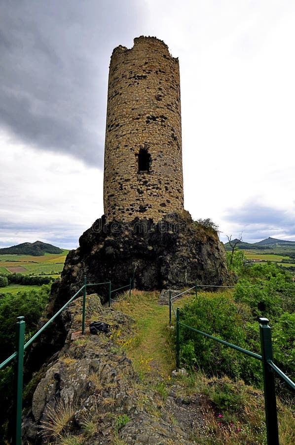 Castle tower. stock image. Image of green, tower, skalka - 27476449
