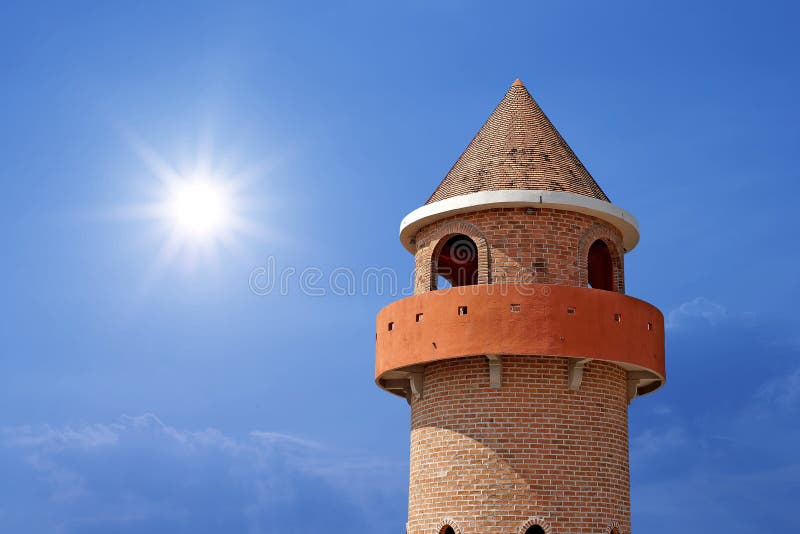 Castle Tower with Beautiful Sky Background Stock Photo - Image of stone ...