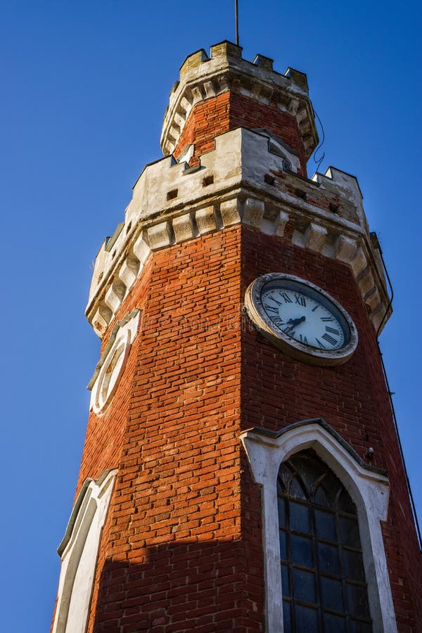 The Castle Tower with Clock Stock Image - Image of tower, nature: 141903617