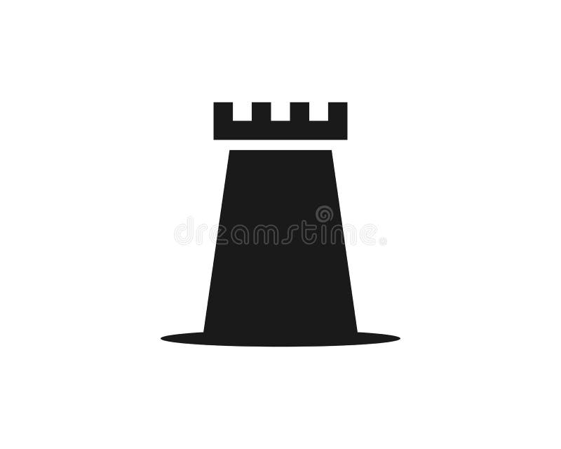 Castle Tower Icon on White Background. Castle Logo Template, Icon ...