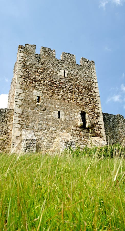 Square Tower Made Of Stone In A Castle Stock Photo - Image of fortress ...