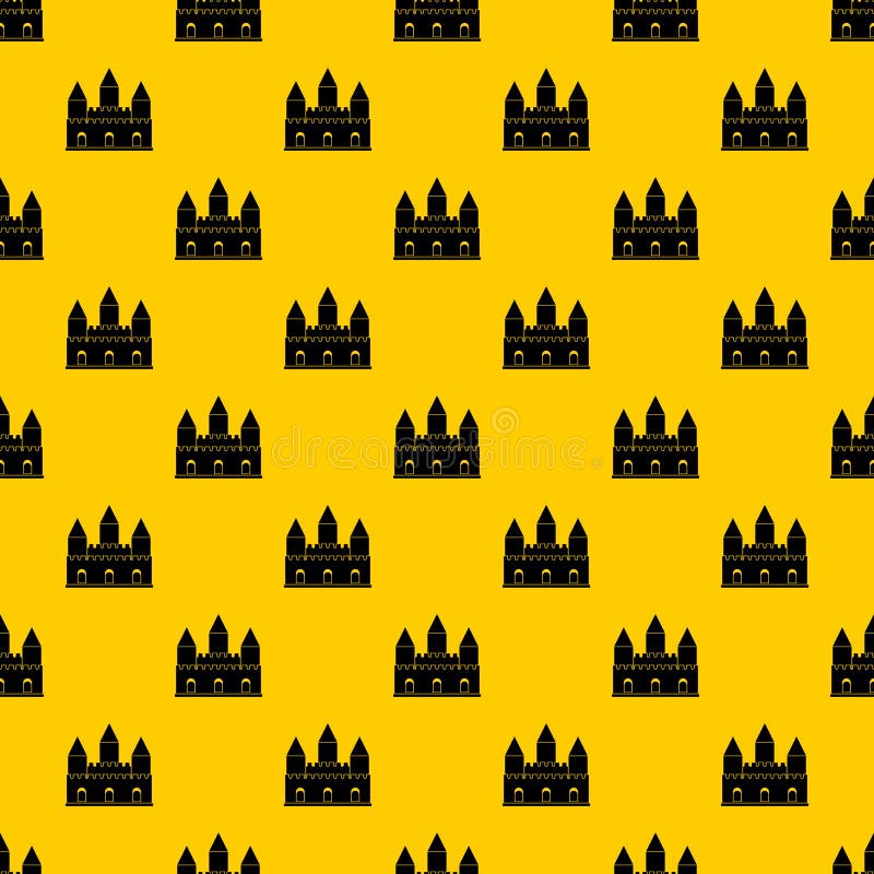 Castle Tower Pattern Vector Stock Vector - Illustration of geometric ...