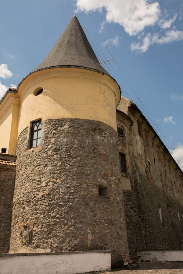 Castle Tower with Window in Mukachevo Stock Image - Image of tourism ...