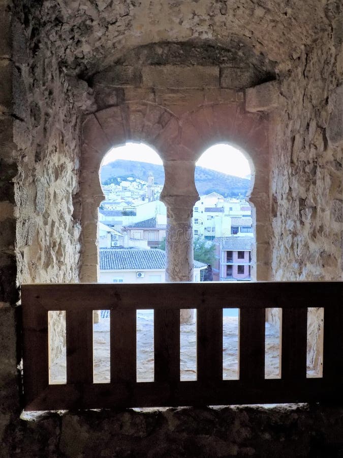 Castle Tower Window of Priego Stock Image - Image of andalusia, window ...