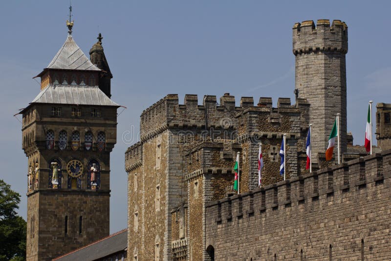 Castle towers stock photo. Image of battlements, britain - 37051832