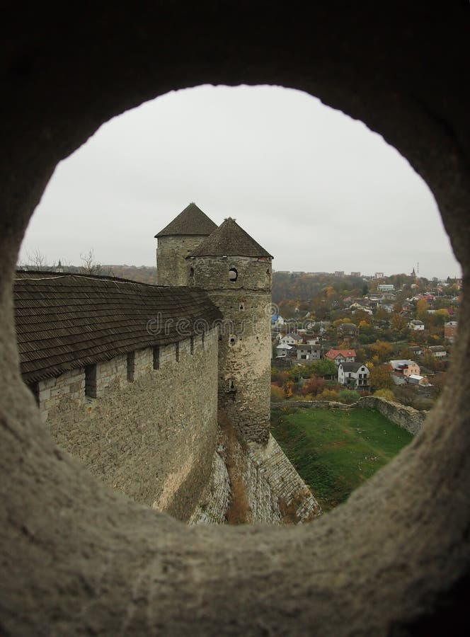 Castle Towers Shot from the Embrasure of this Castle Stock Image ...