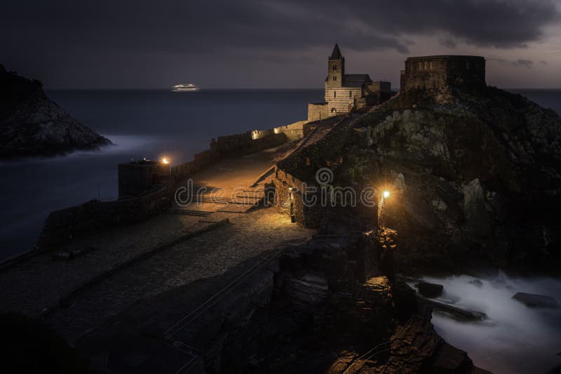 A Castle on a Train Track with Trees in the Background Stock Image ...