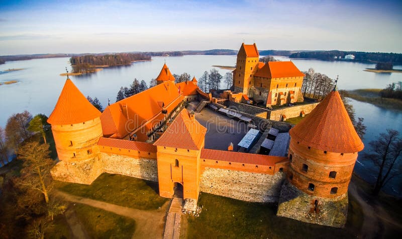 The castle of Trakai stock photo. Image of historic, island - 66428256