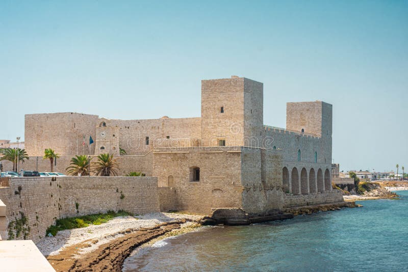 Castle of Trani in Puglia, Italy Stock Photo - Image of exterior ...
