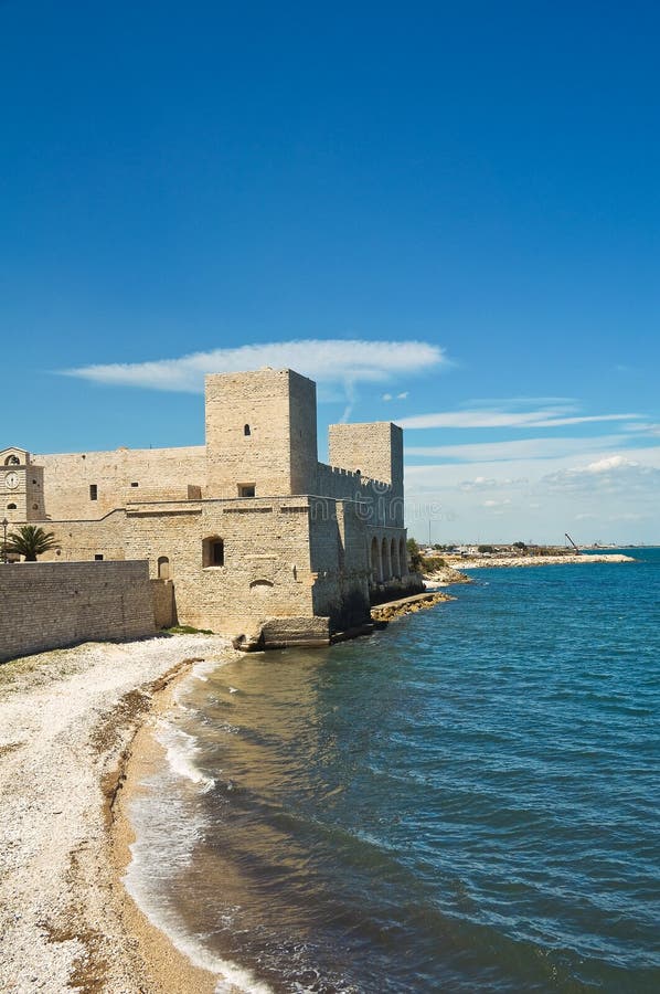 Castle of Trani. Puglia. Italy Stock Image - Image of facade ...