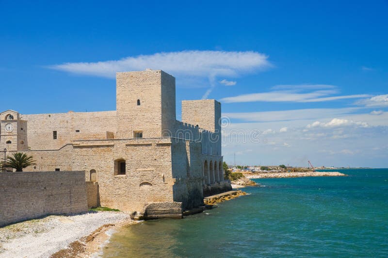 Castle of Trani. Puglia. Italy Stock Image - Image of facade ...