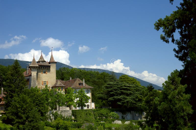 Castle in the trees stock photo. Image of hills, copyspace - 2779840