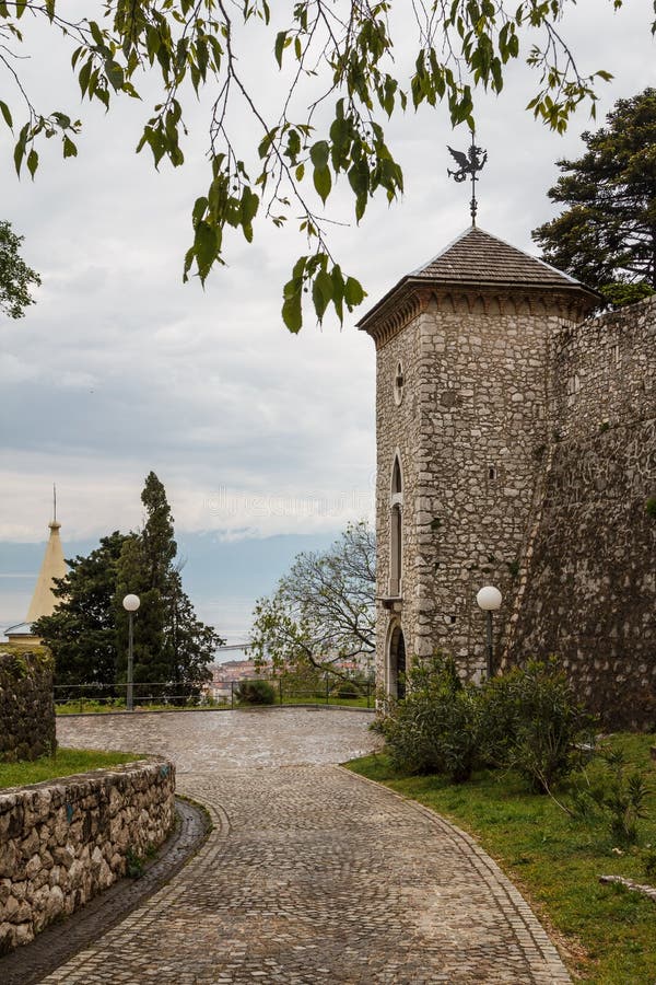 Castle of Trsat, Small Town Near Rijeka Stock Photo - Image of ruin ...