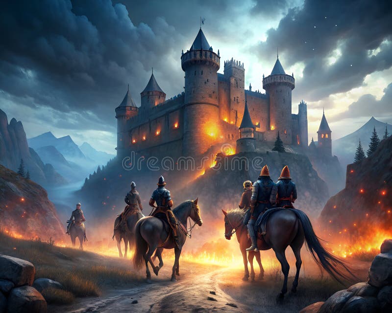 The Castle is Under Siege. Illustration Stock Illustration ...
