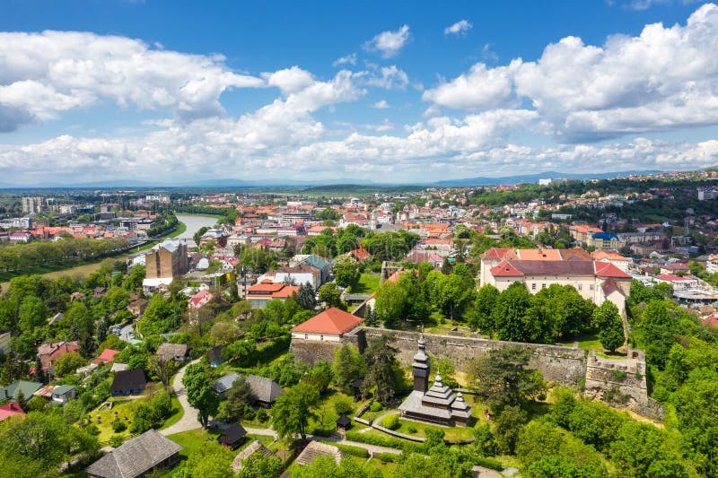 The Uzhgorod Aerial Panorama City View Stock Photo - Image of panorama ...