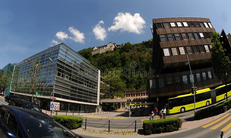 Castle Vaduz - View from Center Editorial Image - Image of europe ...