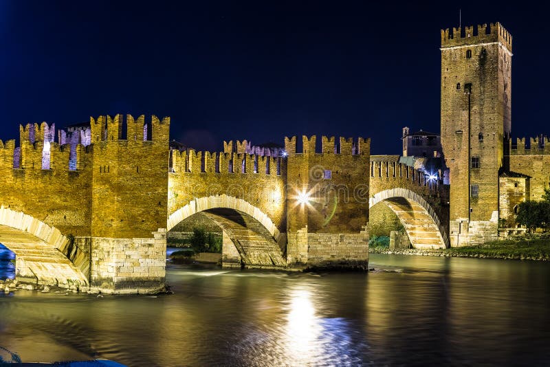 Castle Vecchio in Verona, Italy Editorial Stock Image - Image of ...