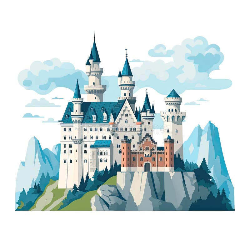 Castle vector clipart stock illustration. Illustration of icon - 302090277