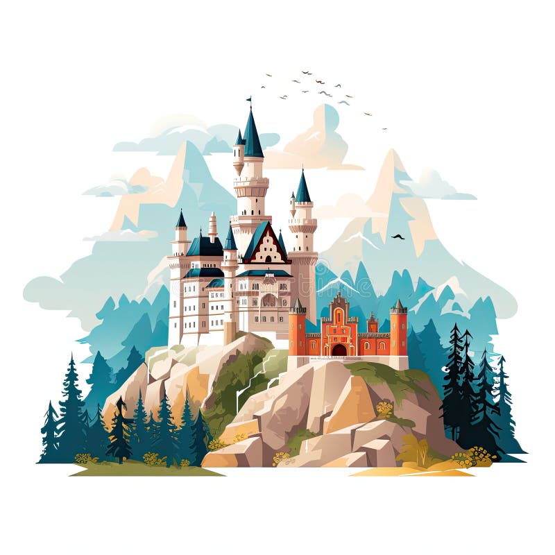 Castle vector clipart stock illustration. Illustration of icon - 302090218