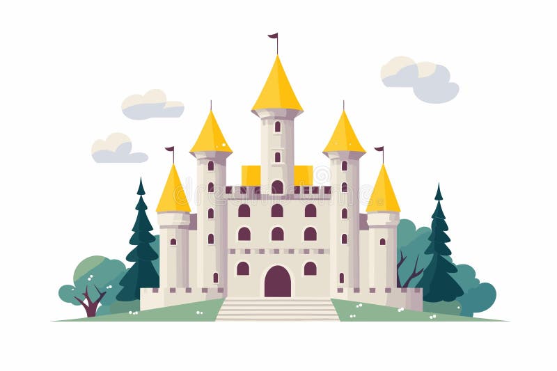 Castle Vector Flat Minimalistic Asset Isolated Illustration Stock ...