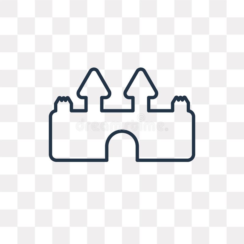 Castle Vector Icon Isolated on Transparent Background, Castle T Stock ...