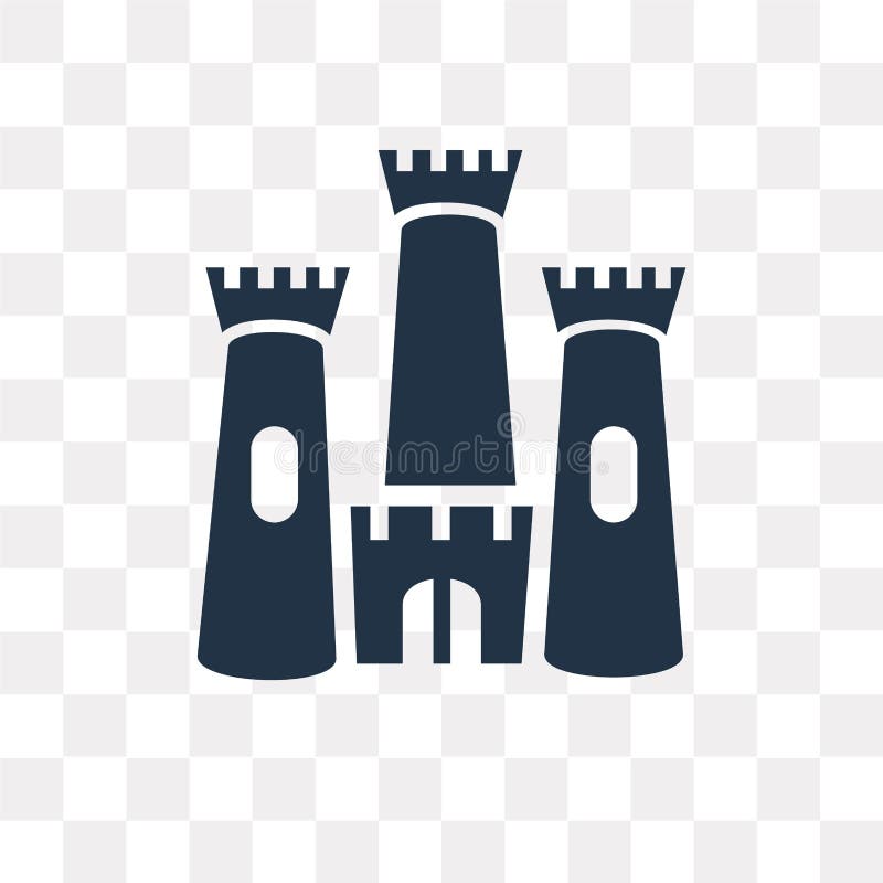 Castle Vector Icon Isolated On Transparent Background, Castle T Stock ...