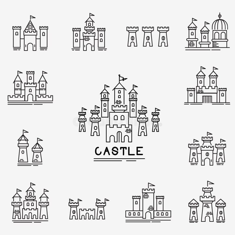 Castle Vector icon stock vector. Illustration of icons - 60637805