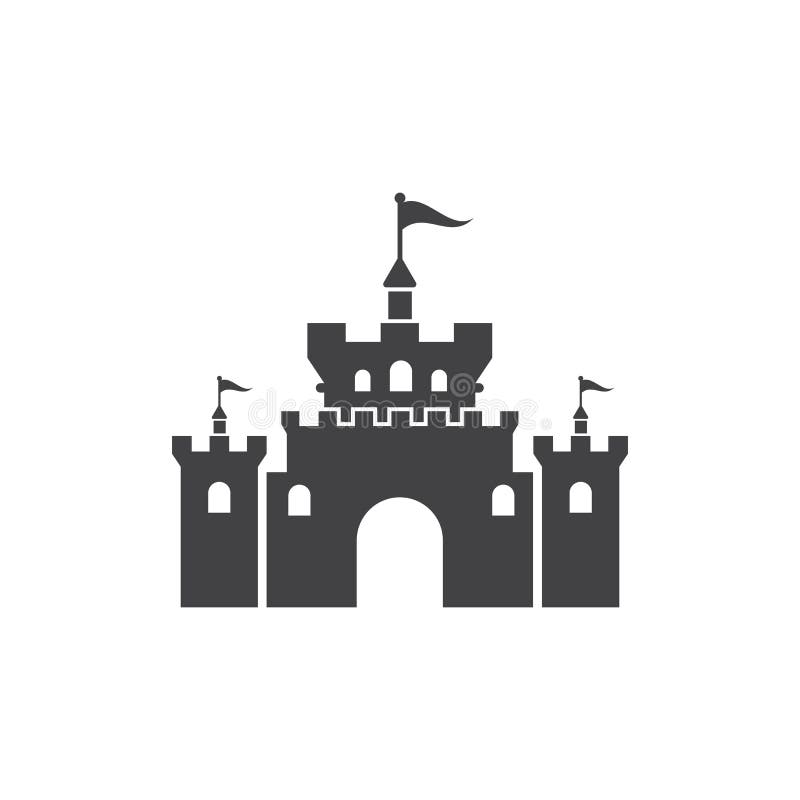Castle Vector Illustration Icon Stock Vector - Illustration of royal ...